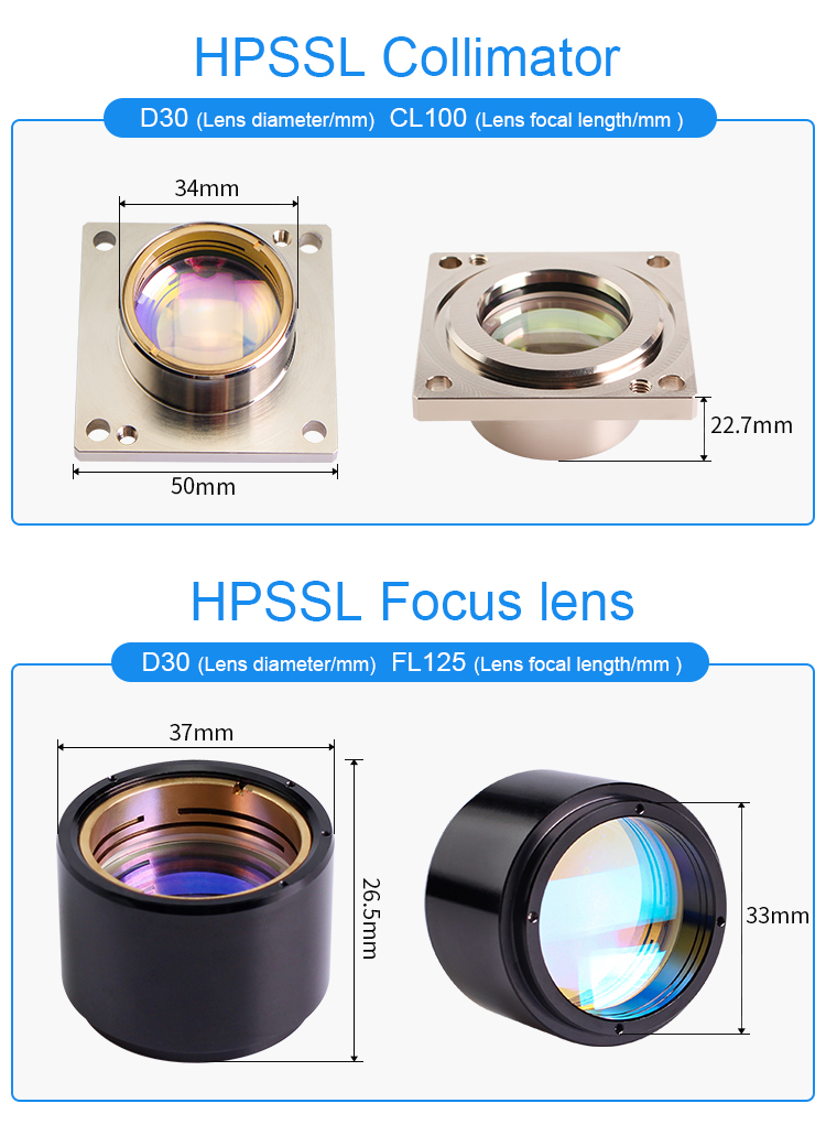 Collimation Lens D37 F100（15KW）Aspherical for Precitec Procutter1.0 ...