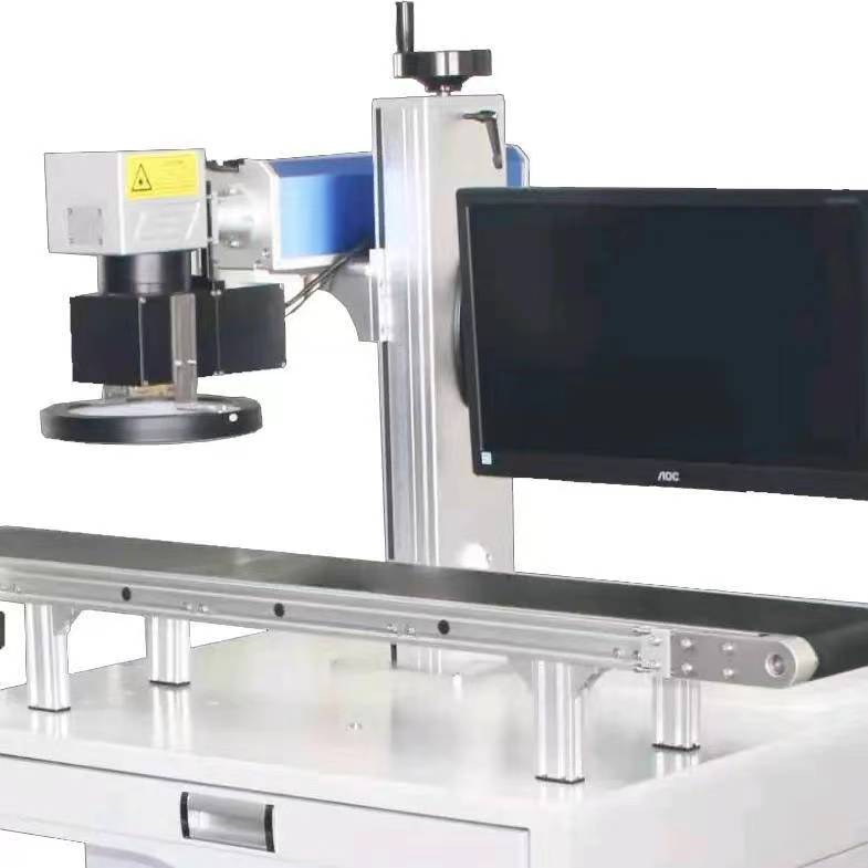 CCD fiber laser vision marking system laser marking machine industrial ...