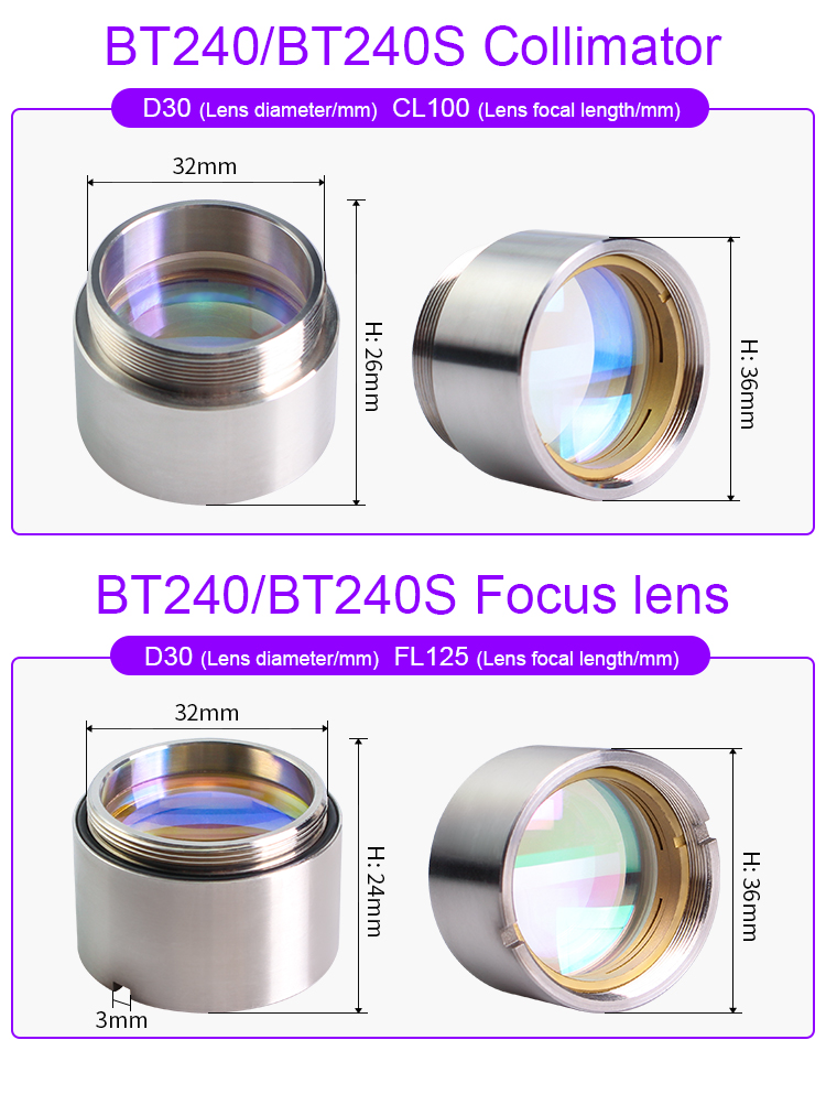 Collimation Lens D37 F150/D38.1 F200（6KW）Raytools Original for Raytools ...